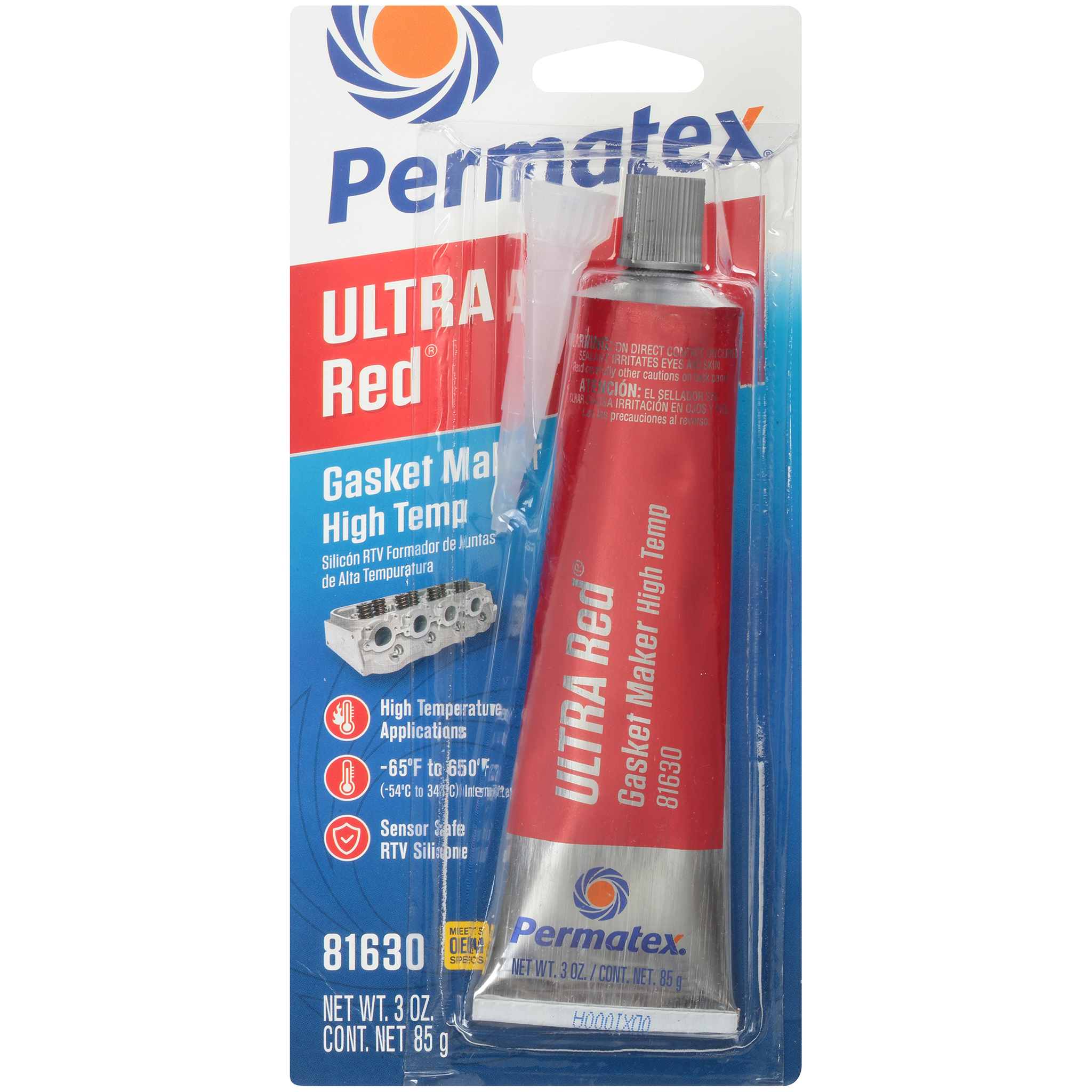 Permatex Ultra Red RTV Gasket Maker – High Temp Silicone Sealant for D ...